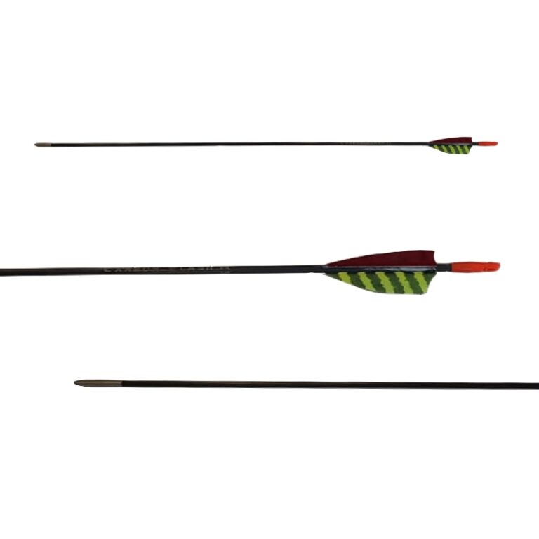 Beman Carbon Flash Full Arrow with 3" Natural Feather - MoitoArchery